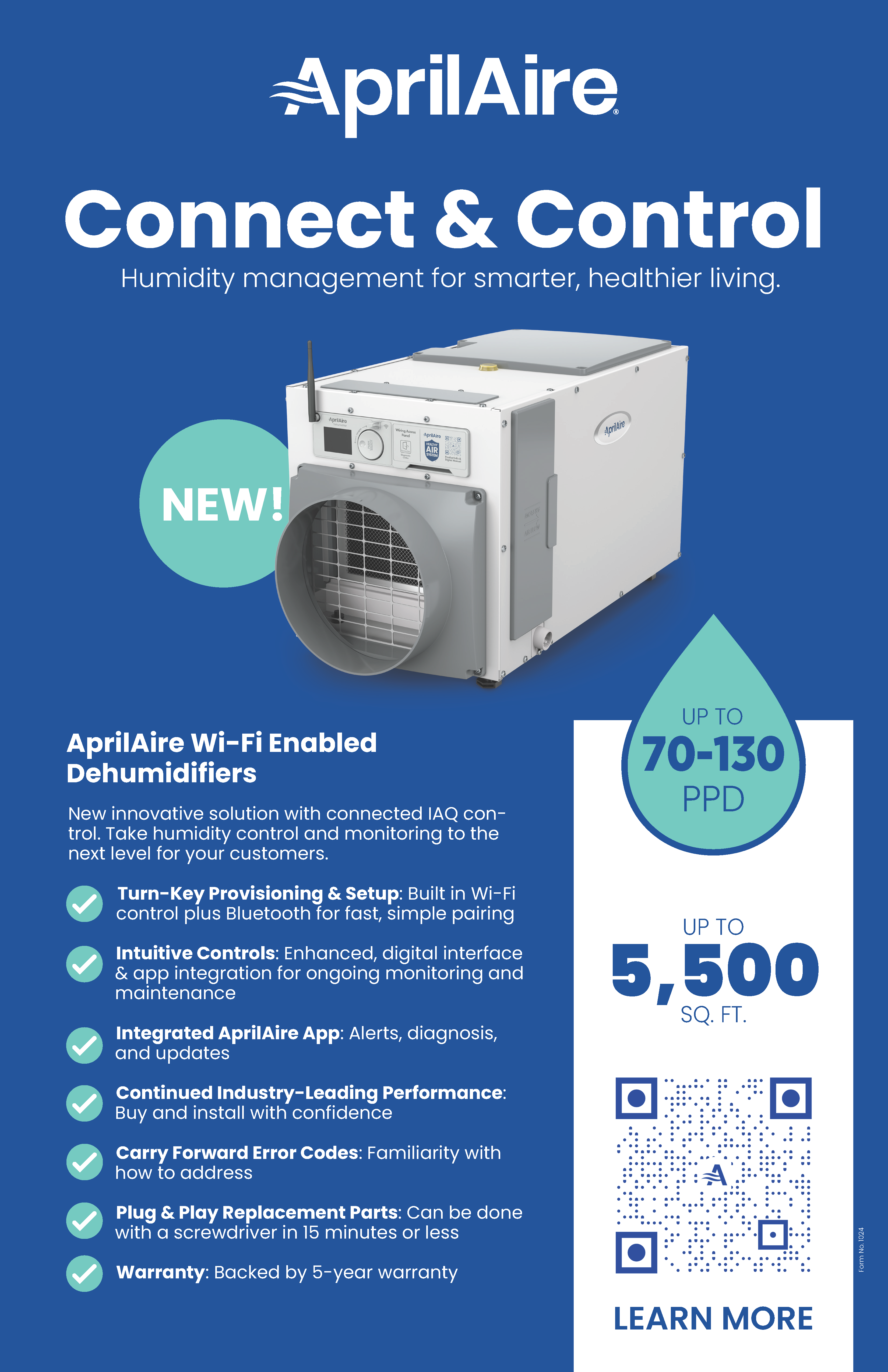 Wi-Fi Dehumidifier Poster Form #1024 – AprilAire